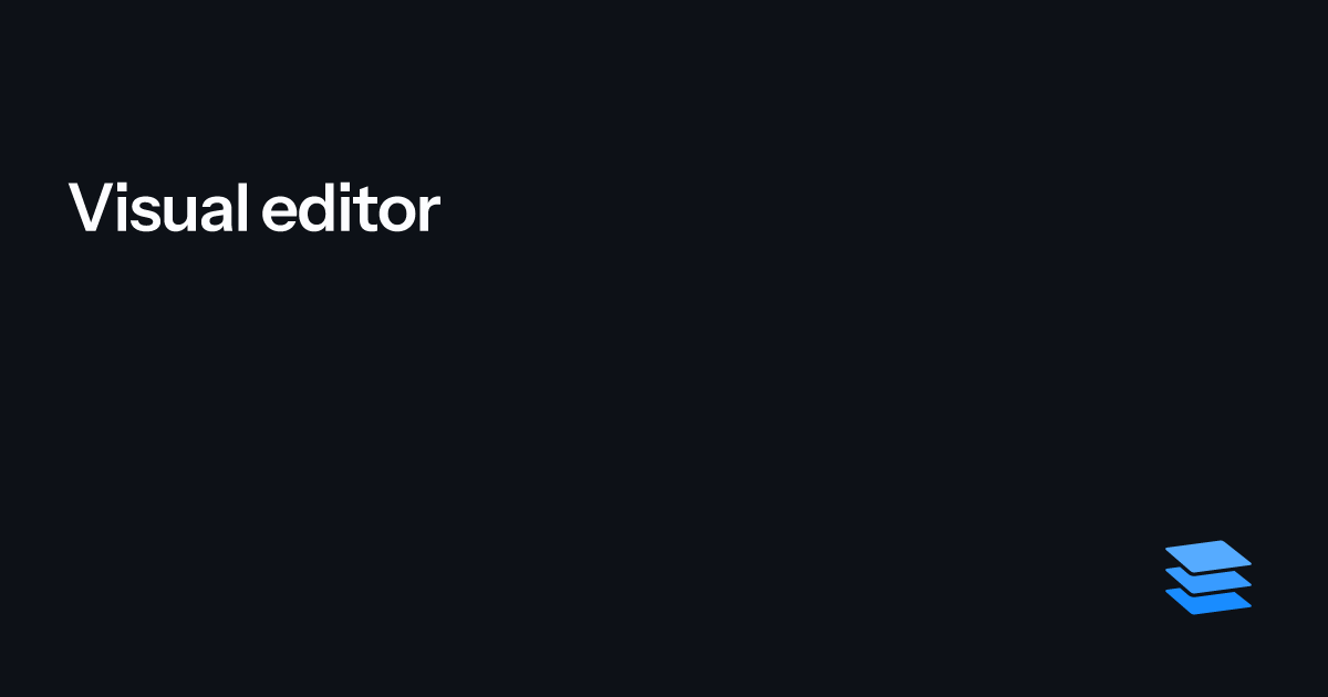 Visual editor – Parcel Documentation